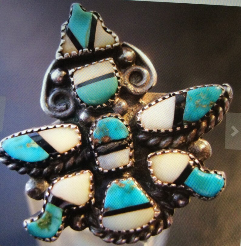 Vintage Zuni Knifewing Dancer Ring - Etsy