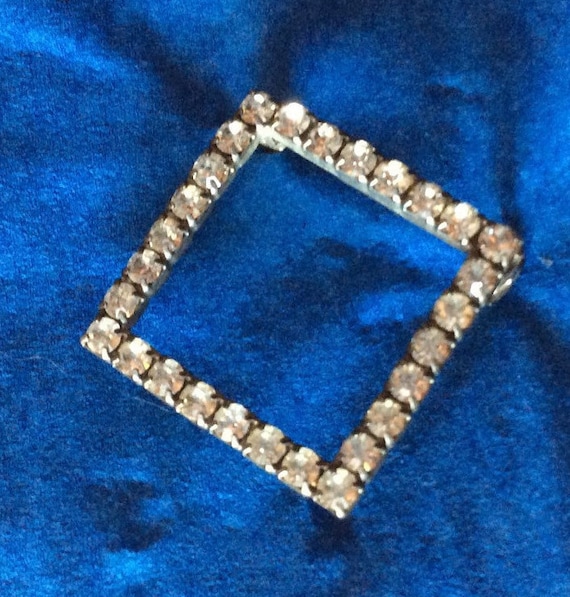 Vintage rhinestone square - Gem