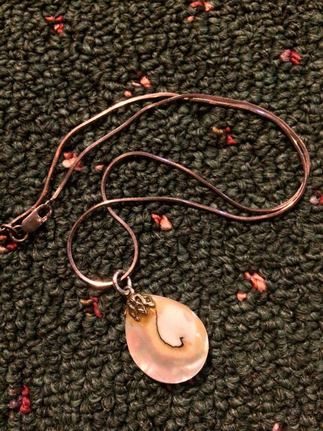 Vintage Eye of Shiva Shell Pendant – Sterling Silver Chain, Greek ...