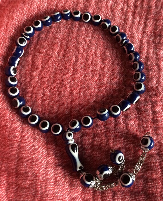 Ancient Symbol - Vintage Evil Eye Necklace - Gem