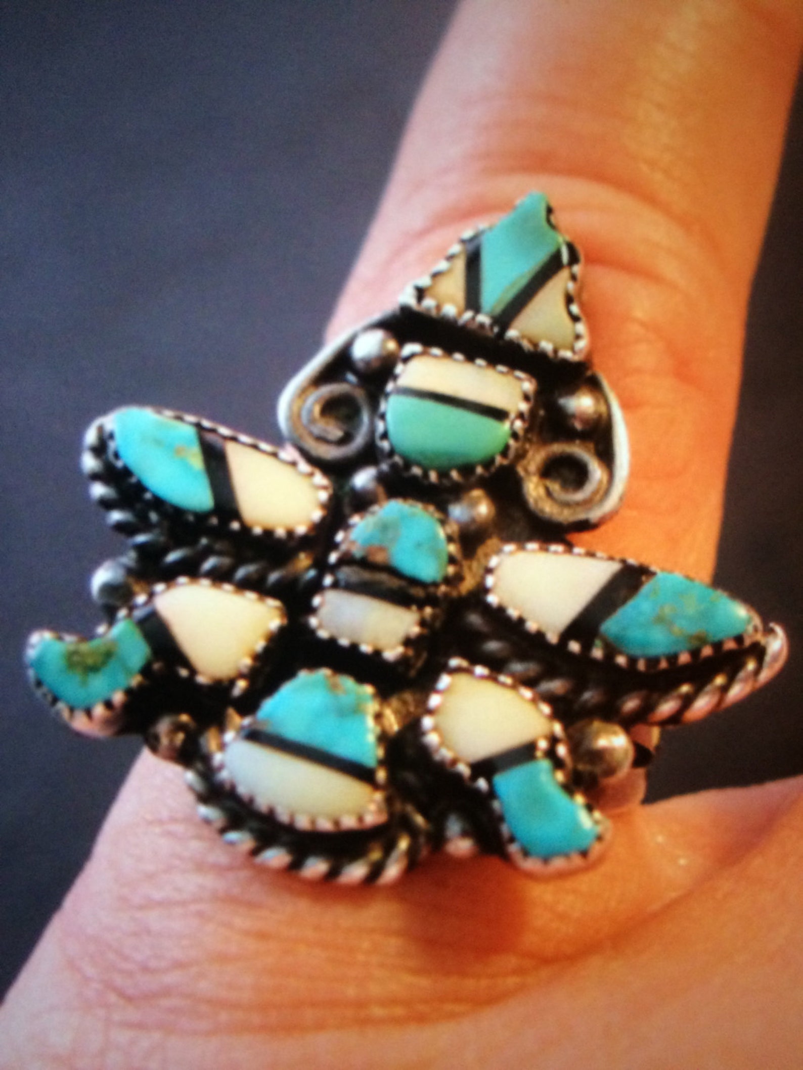 Vintage Zuni Knifewing Dancer Ring - Etsy