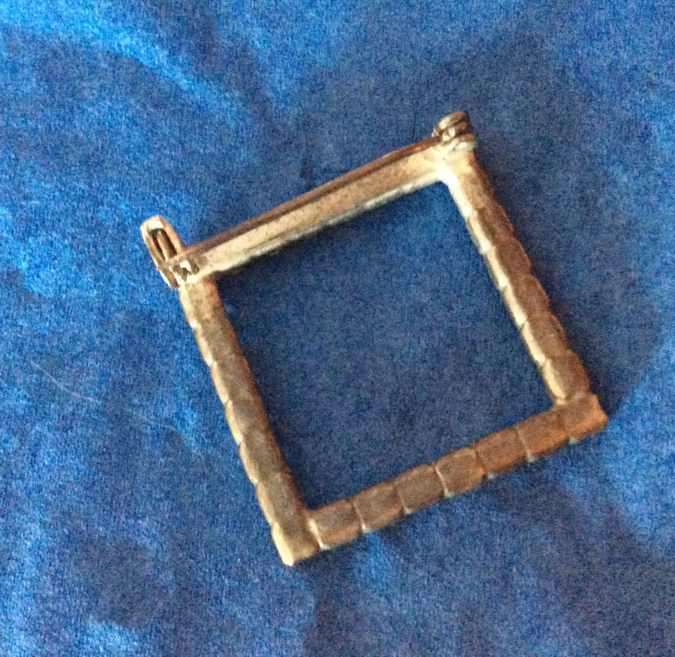 Vintage Square Rhinestone Brooch Pin - Etsy
