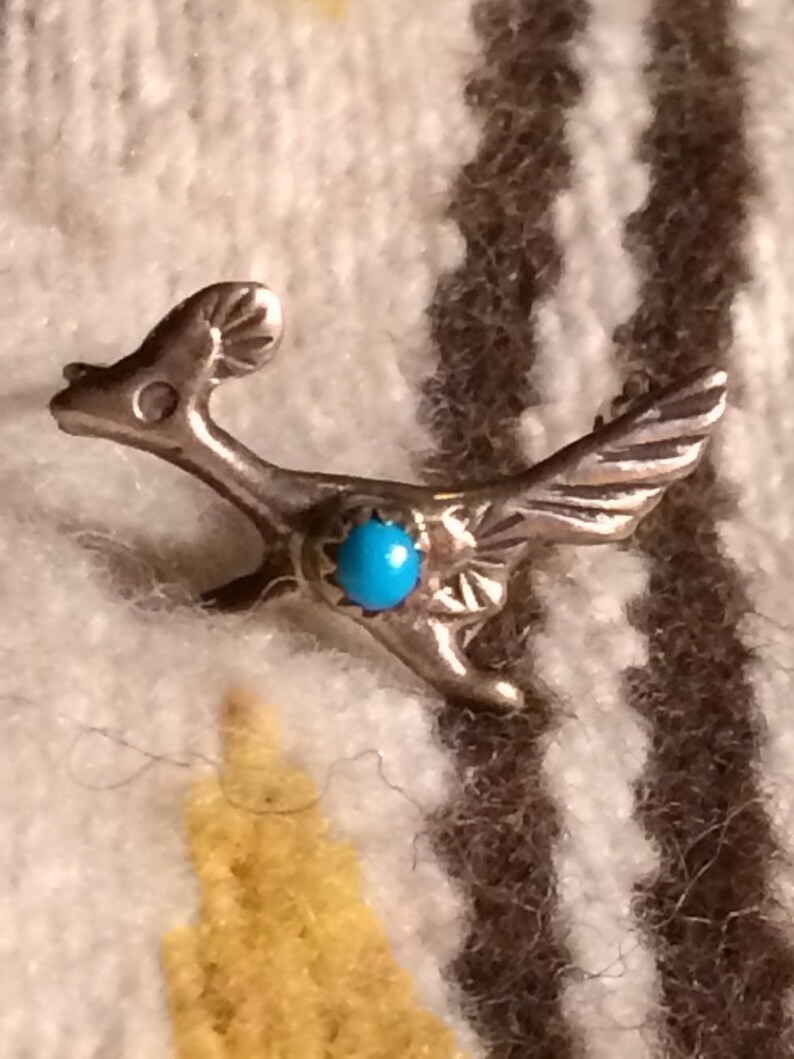 Sale Vintage Native American Road Runner Sterling Silver & - Etsy