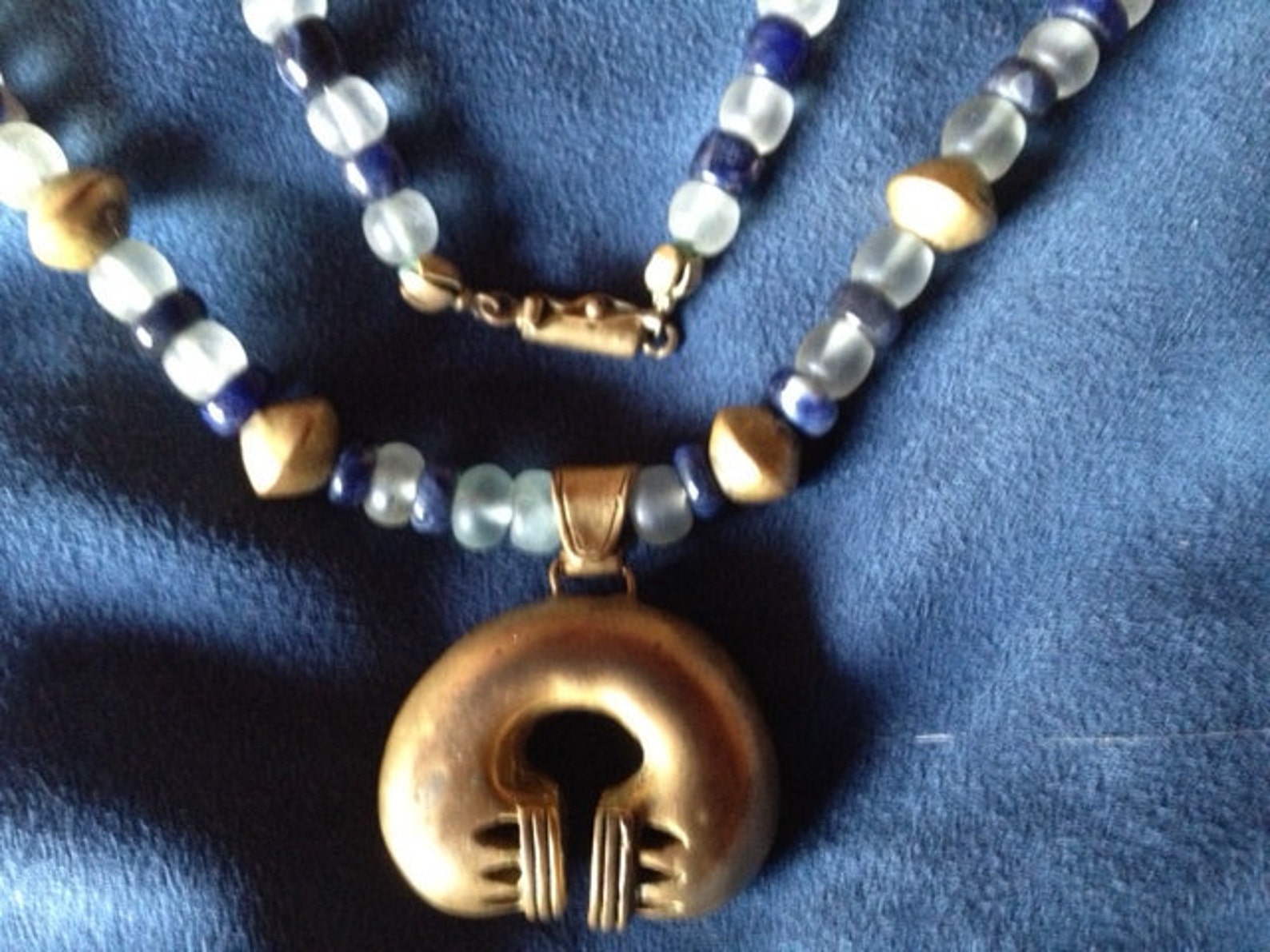 Unique Vintage Handmade Necklace With Pendant - Etsy