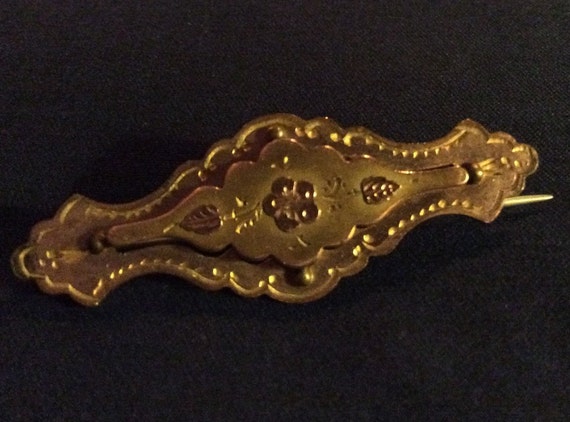 Antique Signed Brooch Pin with Original C Clasp - Gem