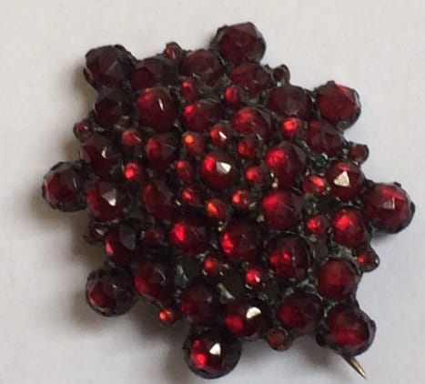 Sale Antique Victorian Bohemian Garnet Brooch Pin With Tube Hinge ...