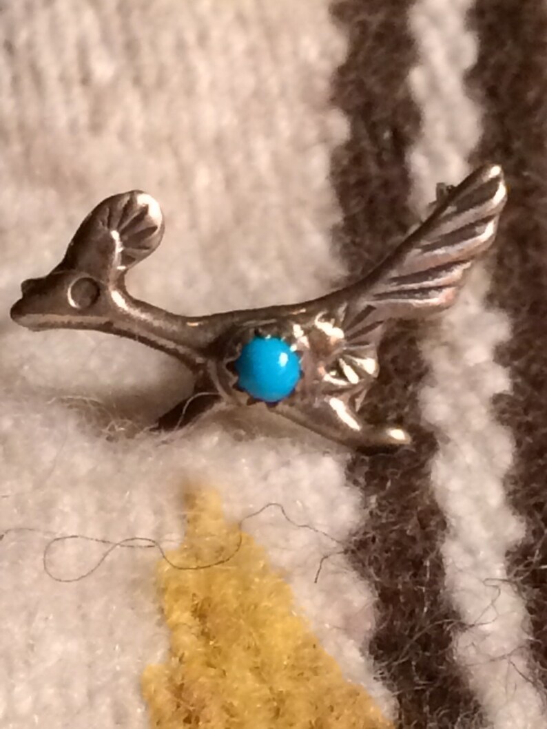 Sale Vintage Native American Road Runner Sterling Silver & - Etsy