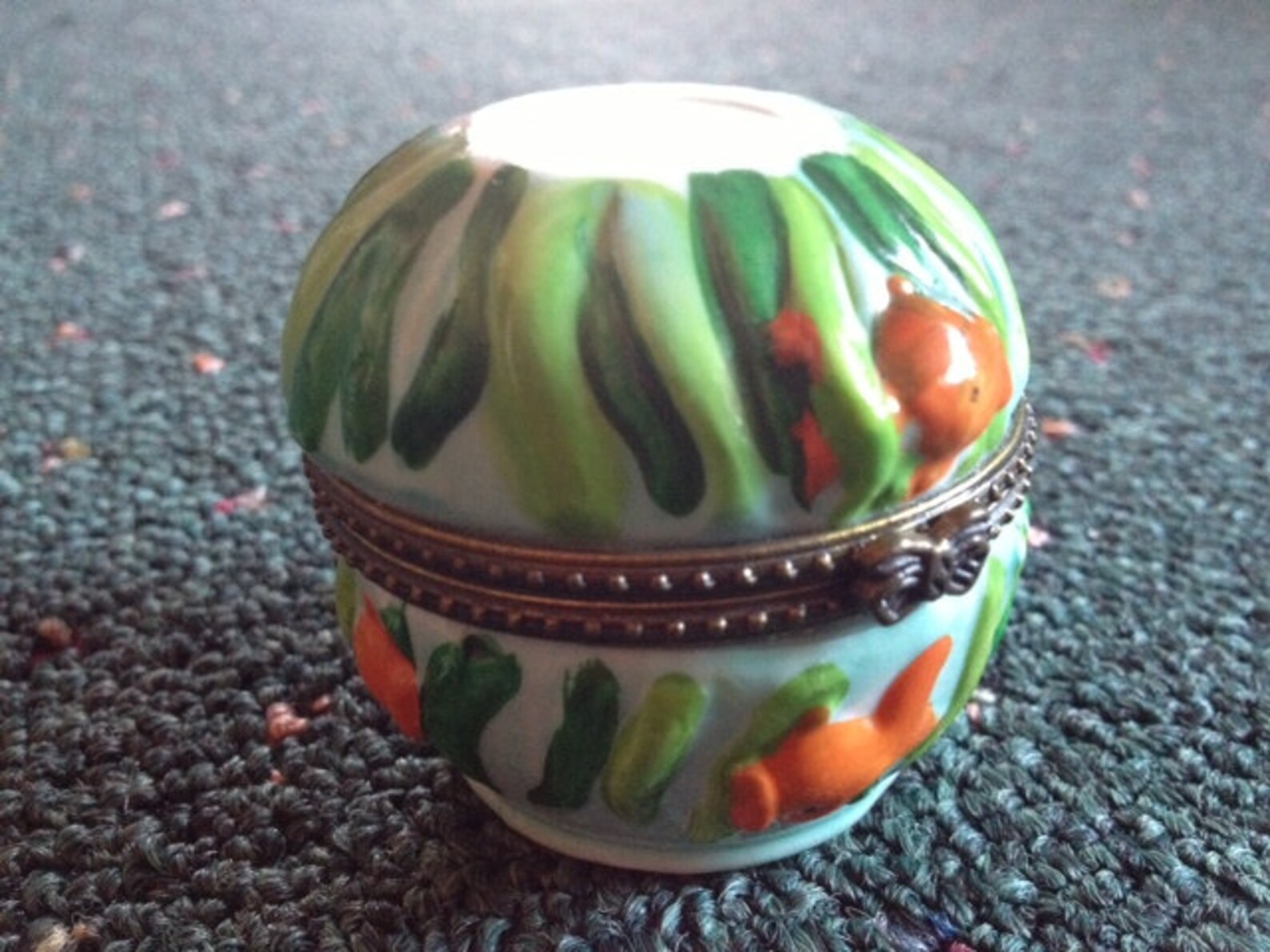 Vintage Ceramic Sea Life Themed Box With Enclosed Tiny Gold Fish - Etsy