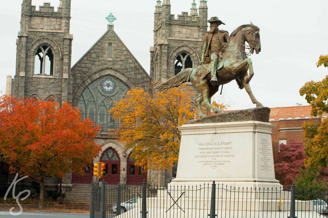 JEB Stuart Monument in Fall Richmond Va. Civil War Photo Art - Etsy