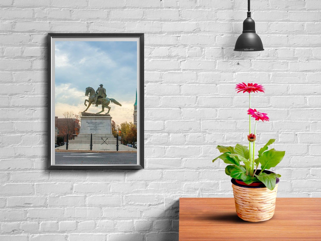 JEB Stuart Monument on Monument Ave in Richmond Va. Civil War - Etsy