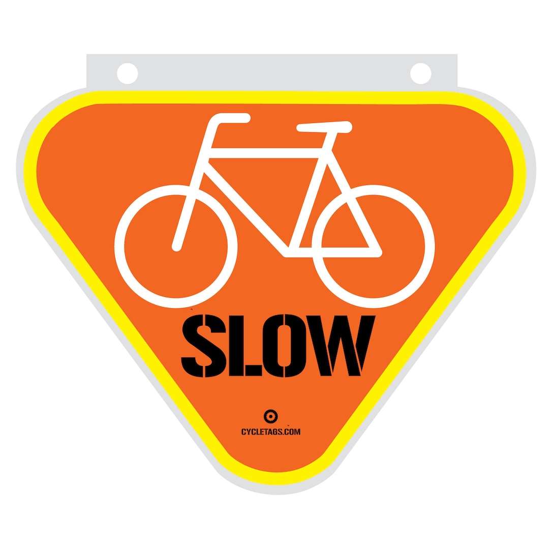Slow -- Cycle Tag That Mounts to Bicycle Seat or Handlebars. - Etsy
