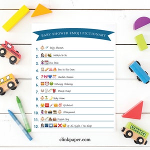 Baby Shower / Pregnancy Emoji Pictionary- Baby Shower Game- Instant ...