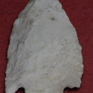Corner Notched Flint Blade Tool Knife Point Indian Arrowhead Artifact ...