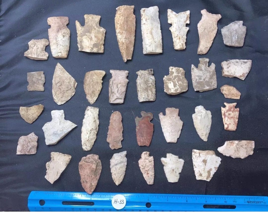 33-damaged Arrowheads Points Blades Knife Tools Great Study Pieces - Etsy