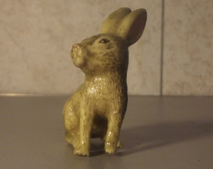 Japanese Netsuke Rabbit Figure Very Detailed Carving Awesome Item - Etsy