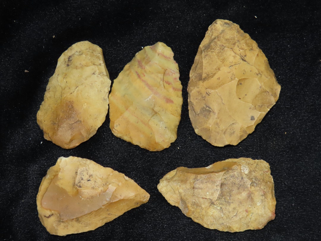 5 Paleo Flint Blade Tool Knife Point Arrowheads Indian Artifact - Etsy