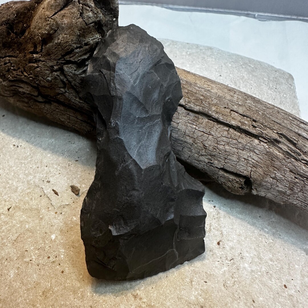 Notched Flint Axe Blade Tool Knife Indian Arrowhead Artifact - Etsy