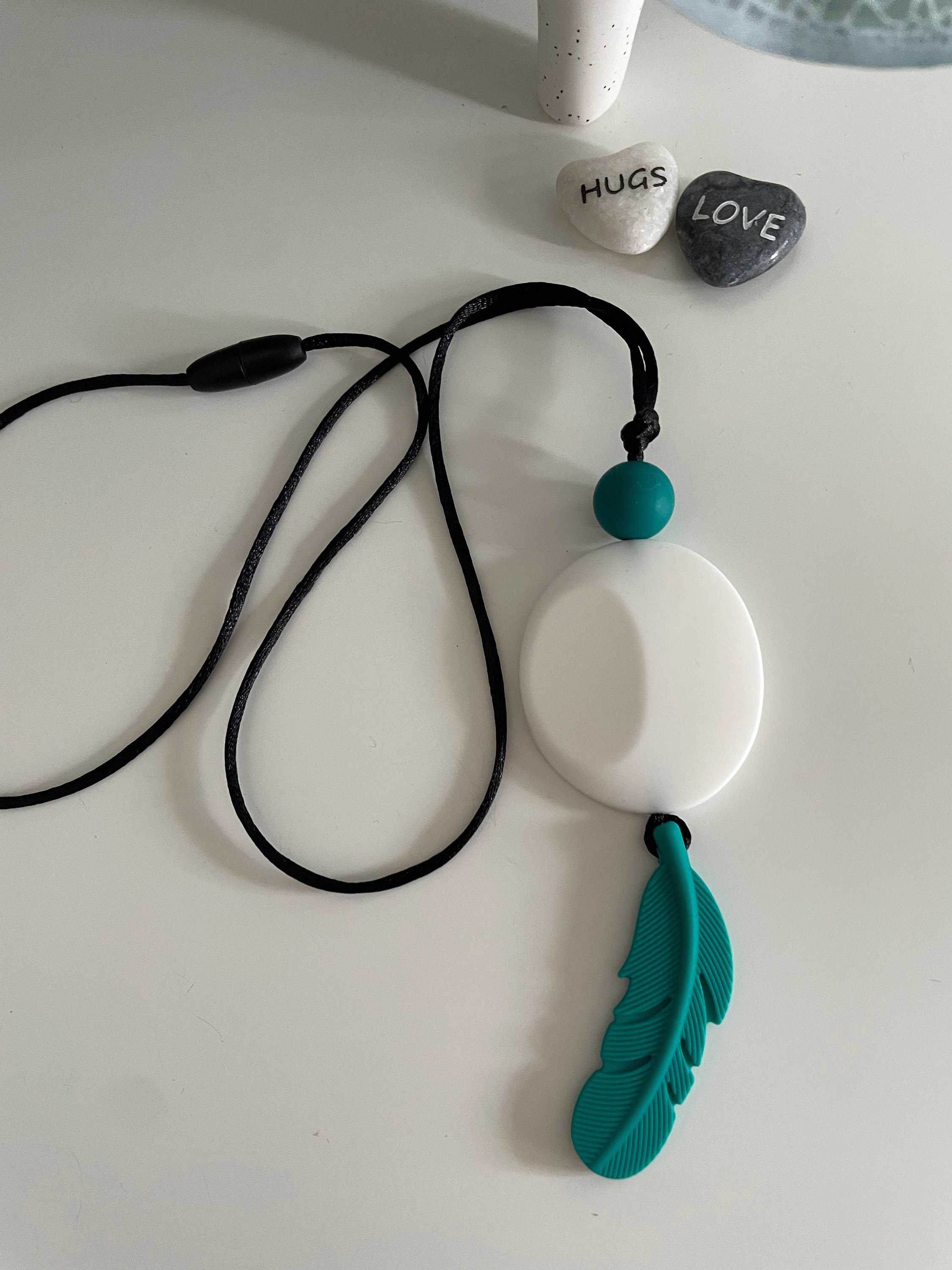 Feather Necklace Fidget Jewellery Adhd Necklace Gifts for - Etsy