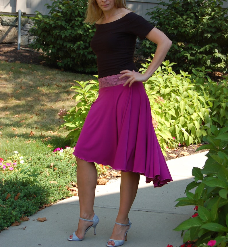 Argentine Tango Skirt With Slits Madame Nelli Great For Tango 0143