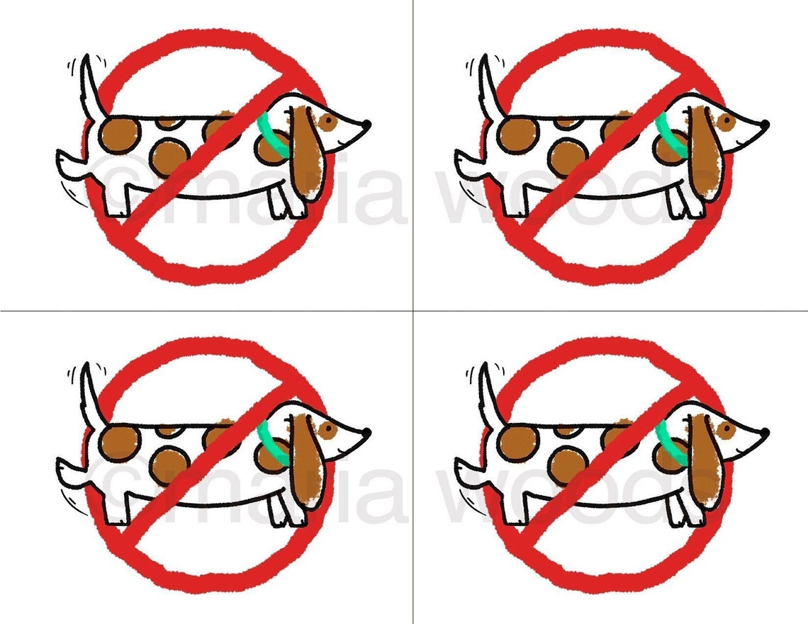 Printable Dog No Peeing Sign. Downloadable, Digital Art. Fun Keep off ...