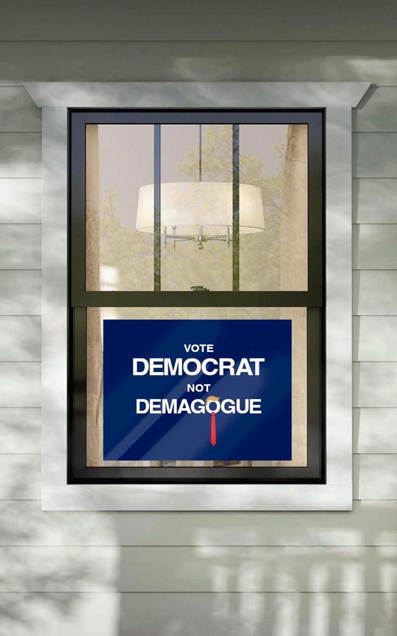 Printable VOTE DEMOCRAT Not DEMAGOGUE Sign. Downloadable Digital Art ...