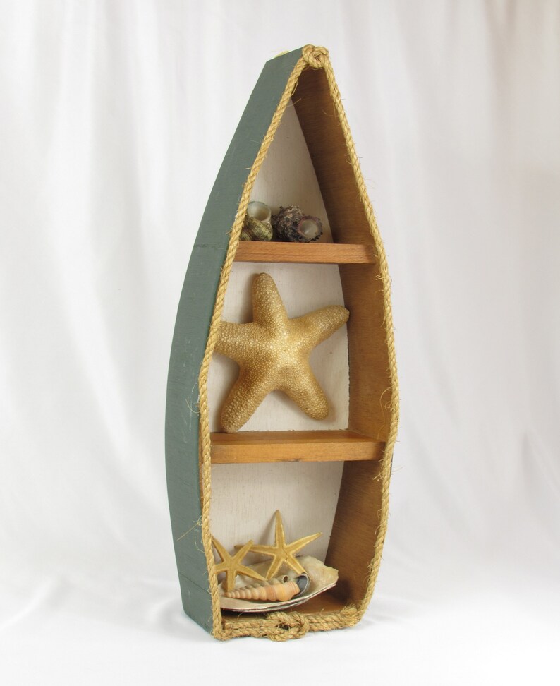 Freestanding or Wall Hanging Boat Shaped Shelving Unit | Etsy