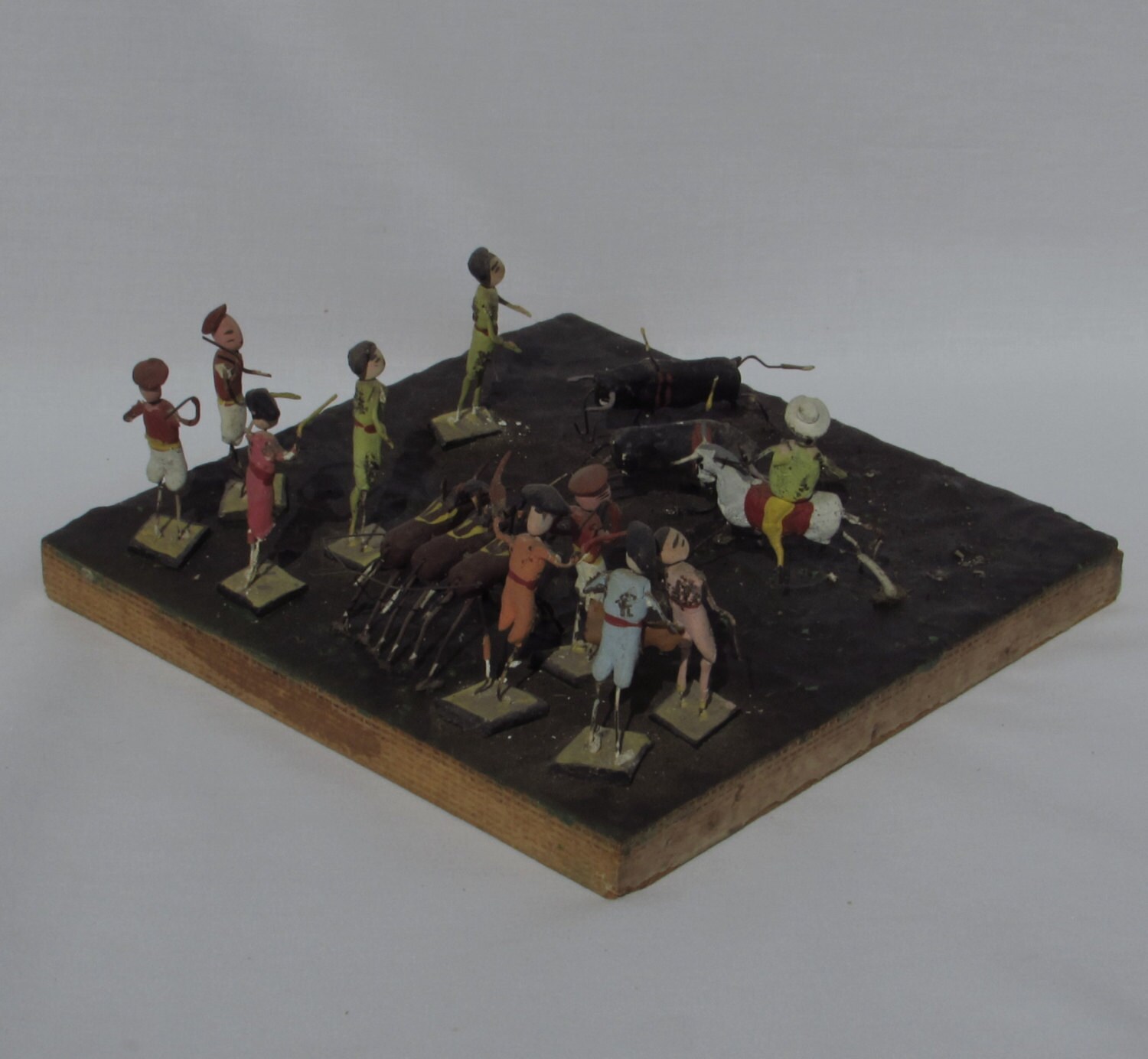 The Bullfight Tiny Miniature Matadores and Bulls VERY RARE | Etsy