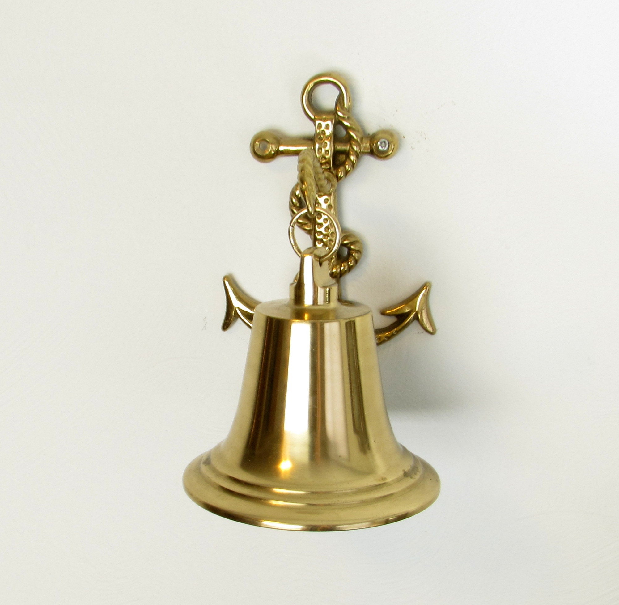 Large Solid Brass and Very LOUD Captains Bell with Anchor | Etsy