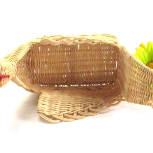 Wicker Rooster Basket - Easter Egg Holder - OOAK Table Centerpiece ...