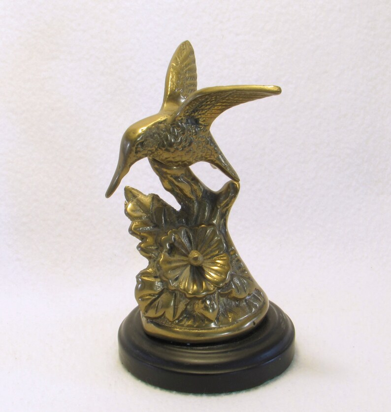 Brass Hummingbird Sculpture Vintage Home Decor - Etsy