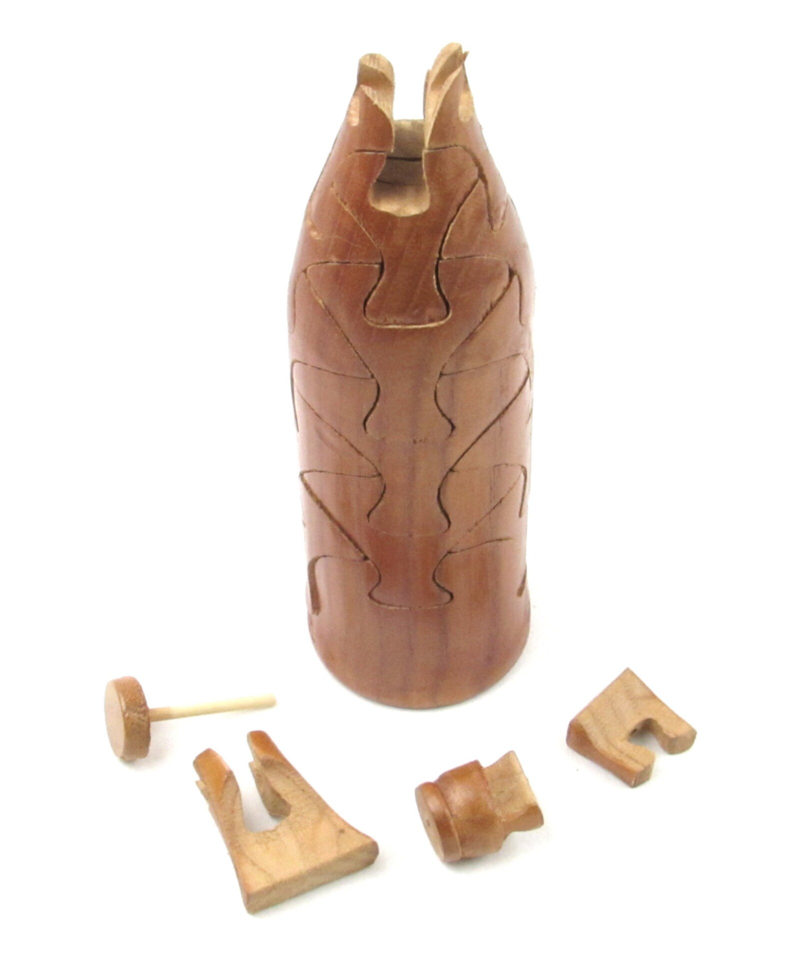 Wooden Bottle Shaped Puzzle | Etsy