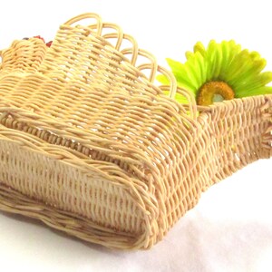 Wicker Rooster Basket - Easter Egg Holder - OOAK Table Centerpiece ...