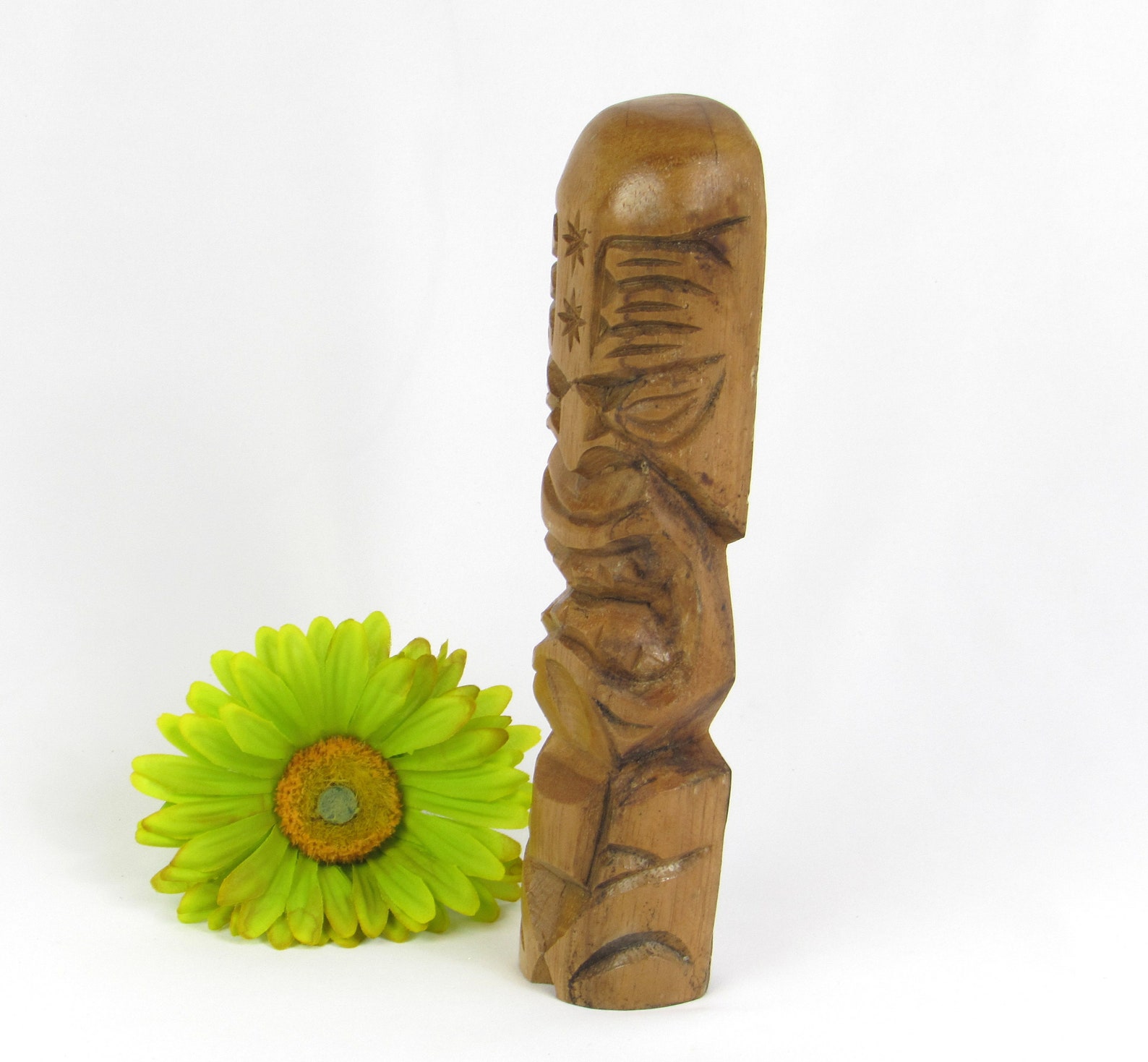 Hand Carved Ku God of Strength and Good Luck Wooden Tiki God | Etsy