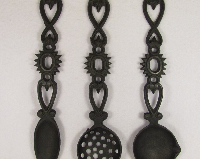 Heavy Duty Cast Iron Spoons Primitive Steampunk Vintage Home Decor - Etsy