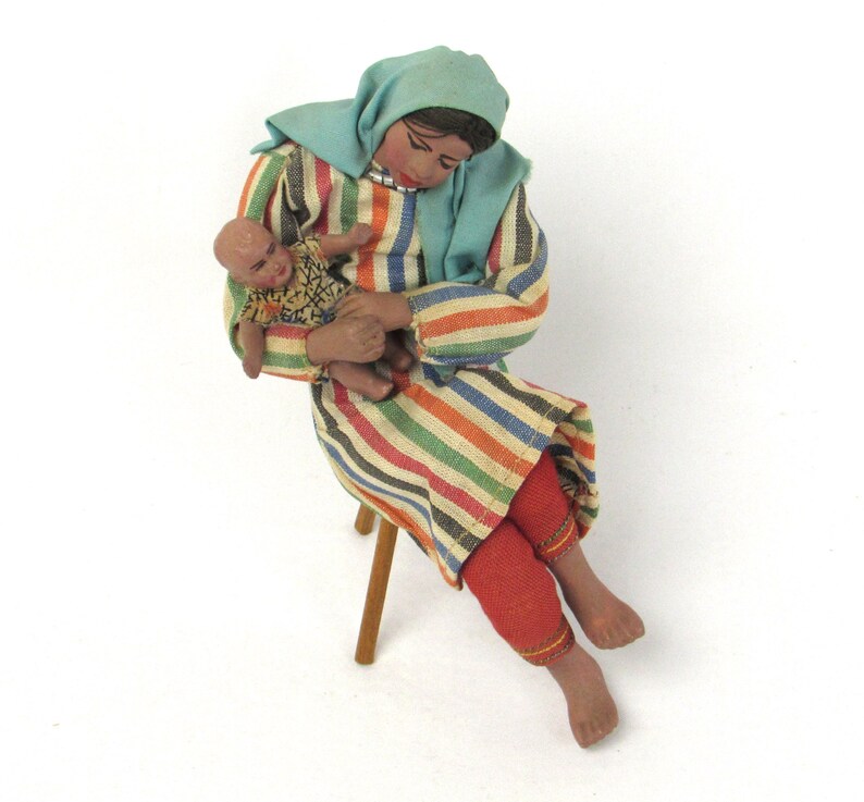 Mother and Child Figure Vintage Cultural Mother Sitting on a - Etsy