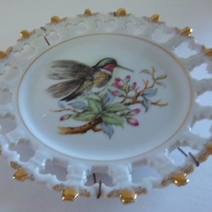 Vintage Hummingbird Plate | Etsy