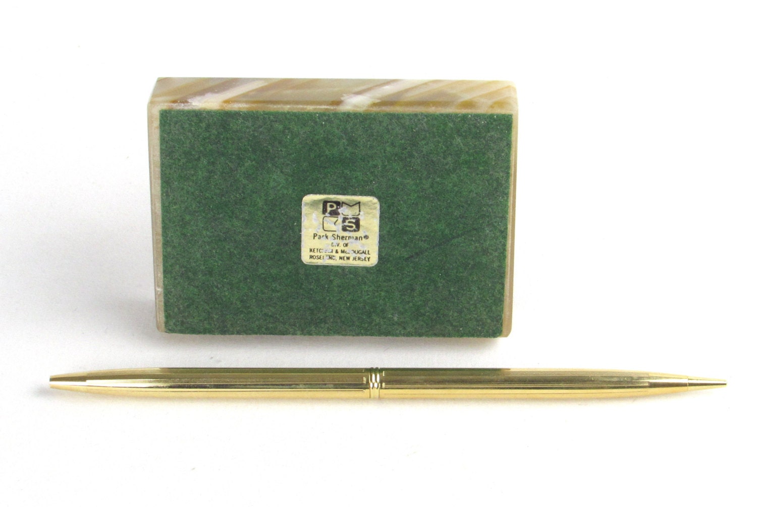 Classic Hollywood Regency Pen Holder on Marble Base - Etsy