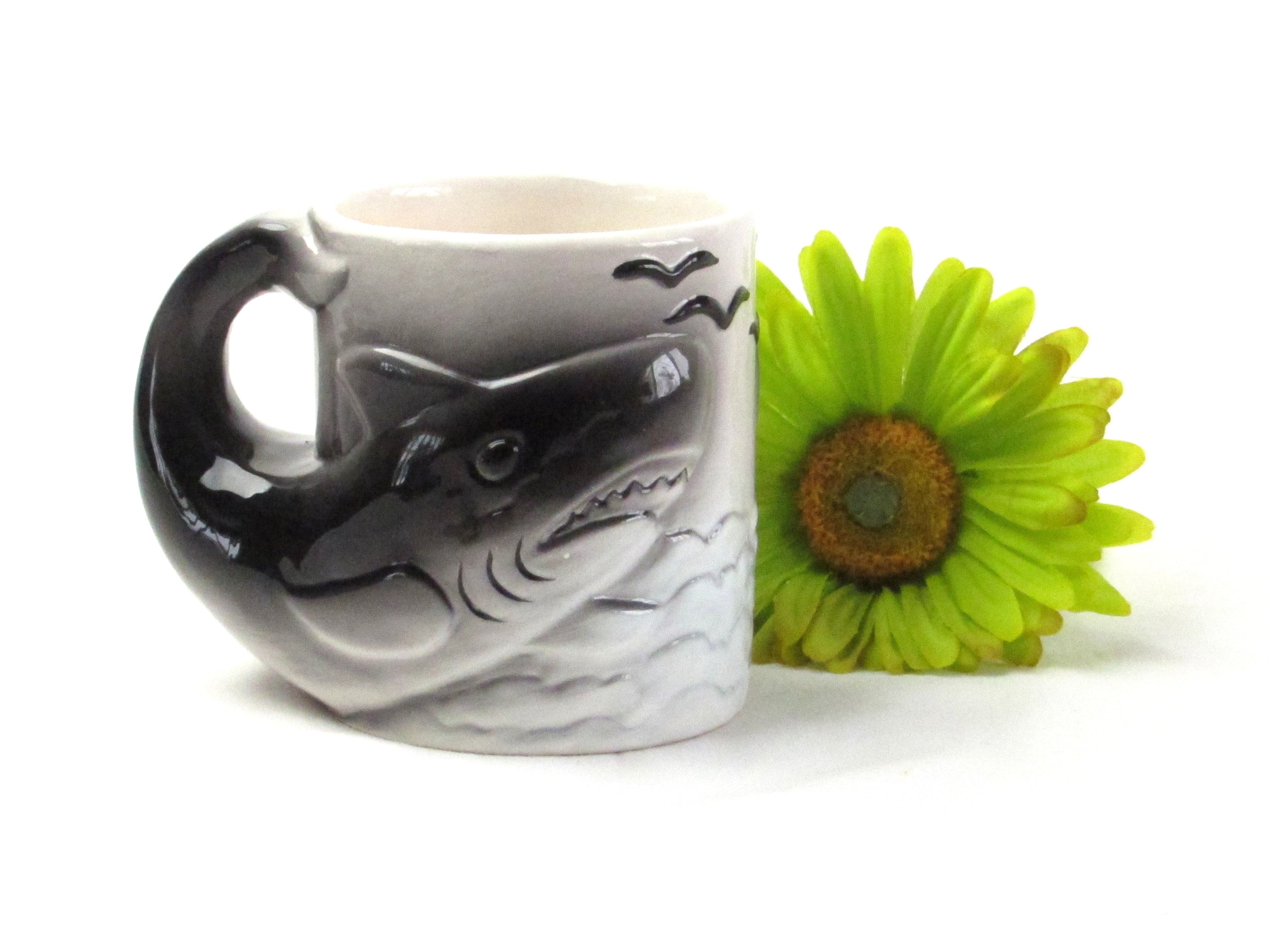 Shark Coffee Mug with Raised Design Dimensional Ceramic | Etsy