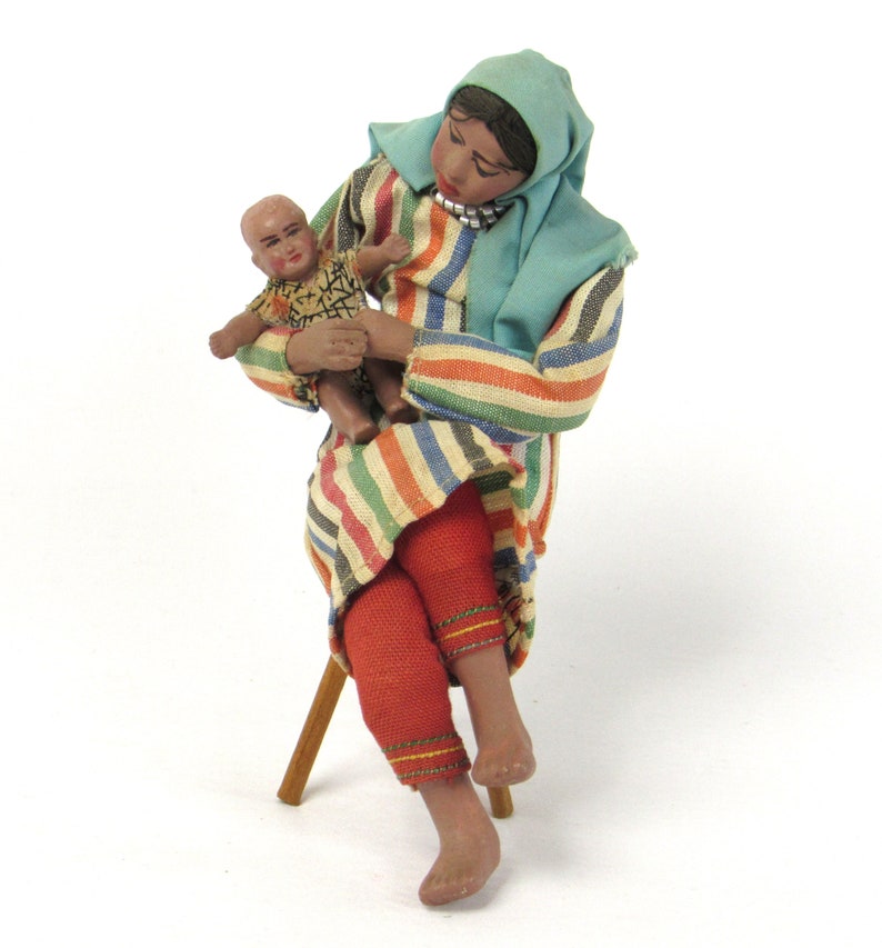 Mother and Child Figure Vintage Cultural Mother Sitting on a - Etsy