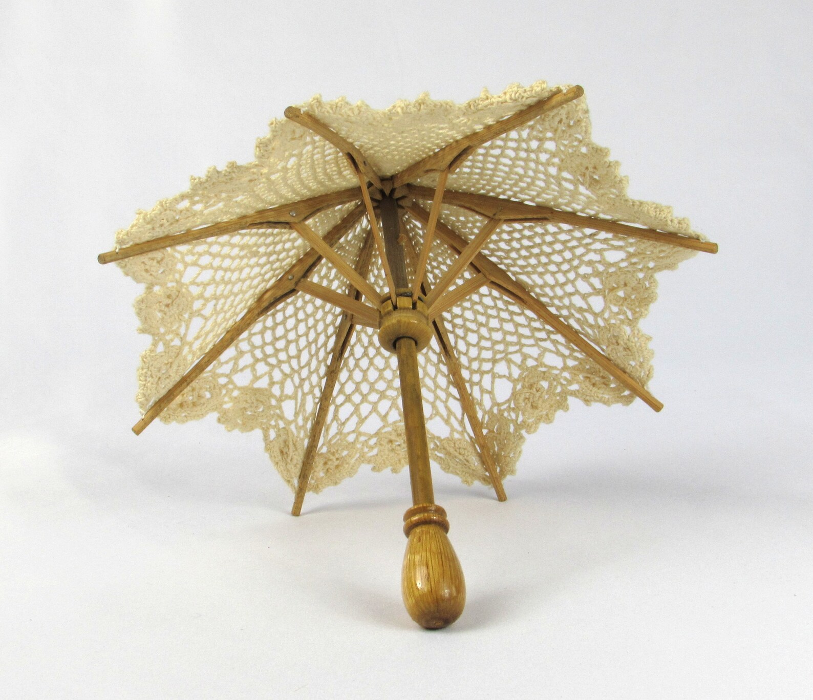 Crocheted Doll Miniature Parasol Umbrella Vintage Mid - Etsy