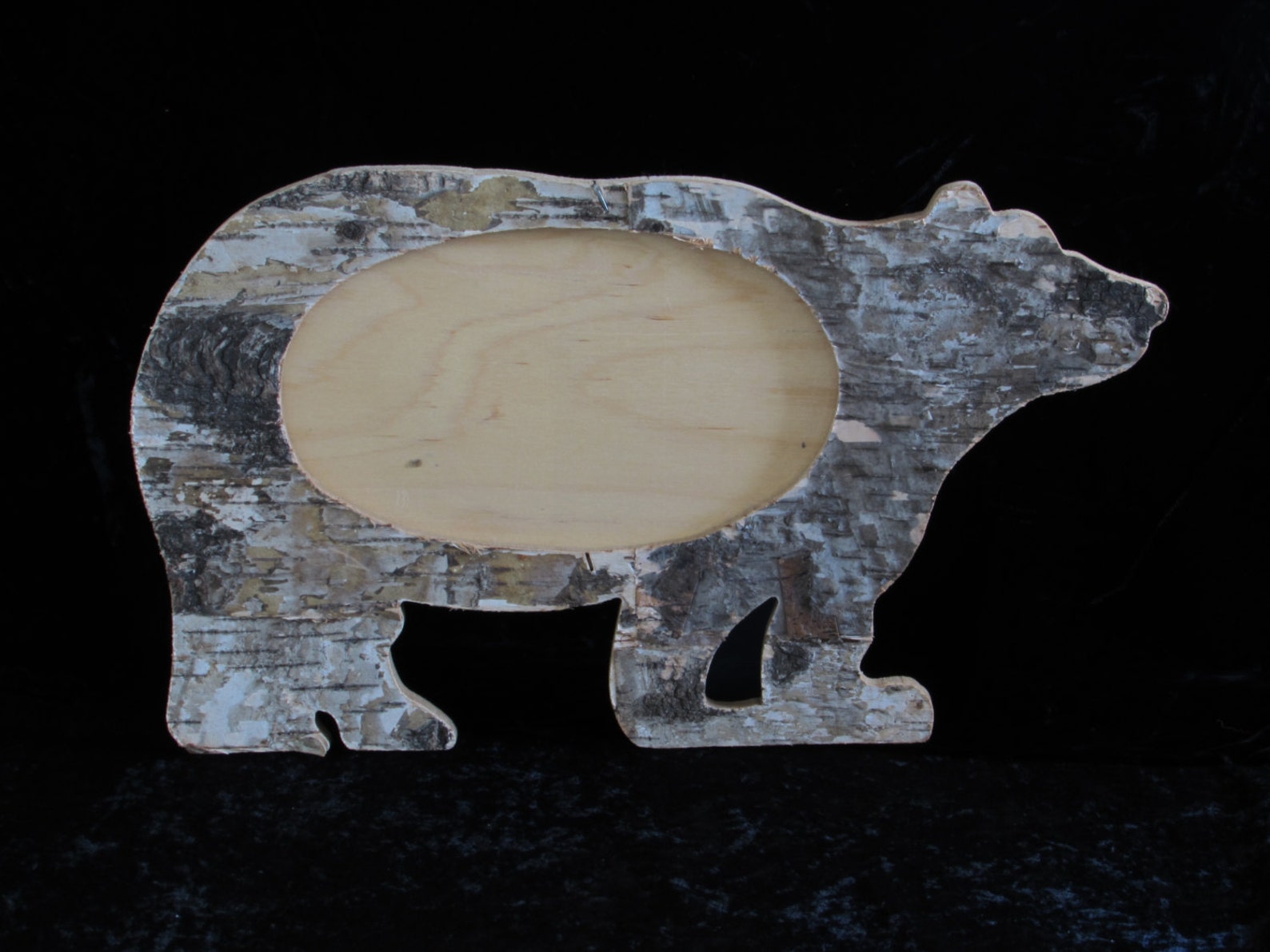 Unique Hand Tooled Grizzly Bear Photo Frame With Natural Birch | Etsy