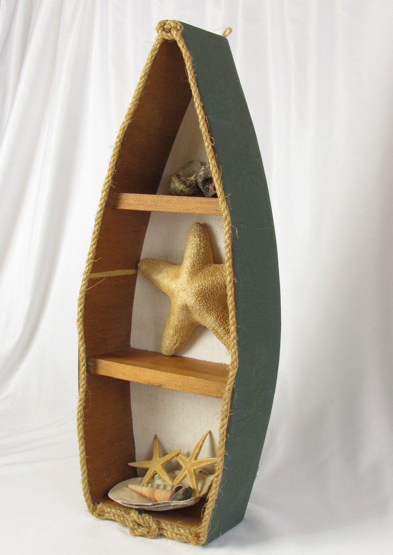Freestanding or Wall Hanging Boat Shaped Shelving Unit | Etsy