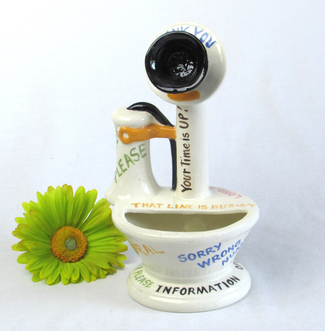 Mid Century Candlestick Telephone Planter Unique - Etsy