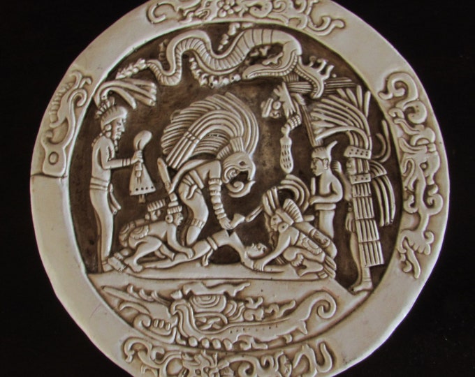 Human Sacrifice Stone Disk - Mayan Replica of the Gold Disk of the ...