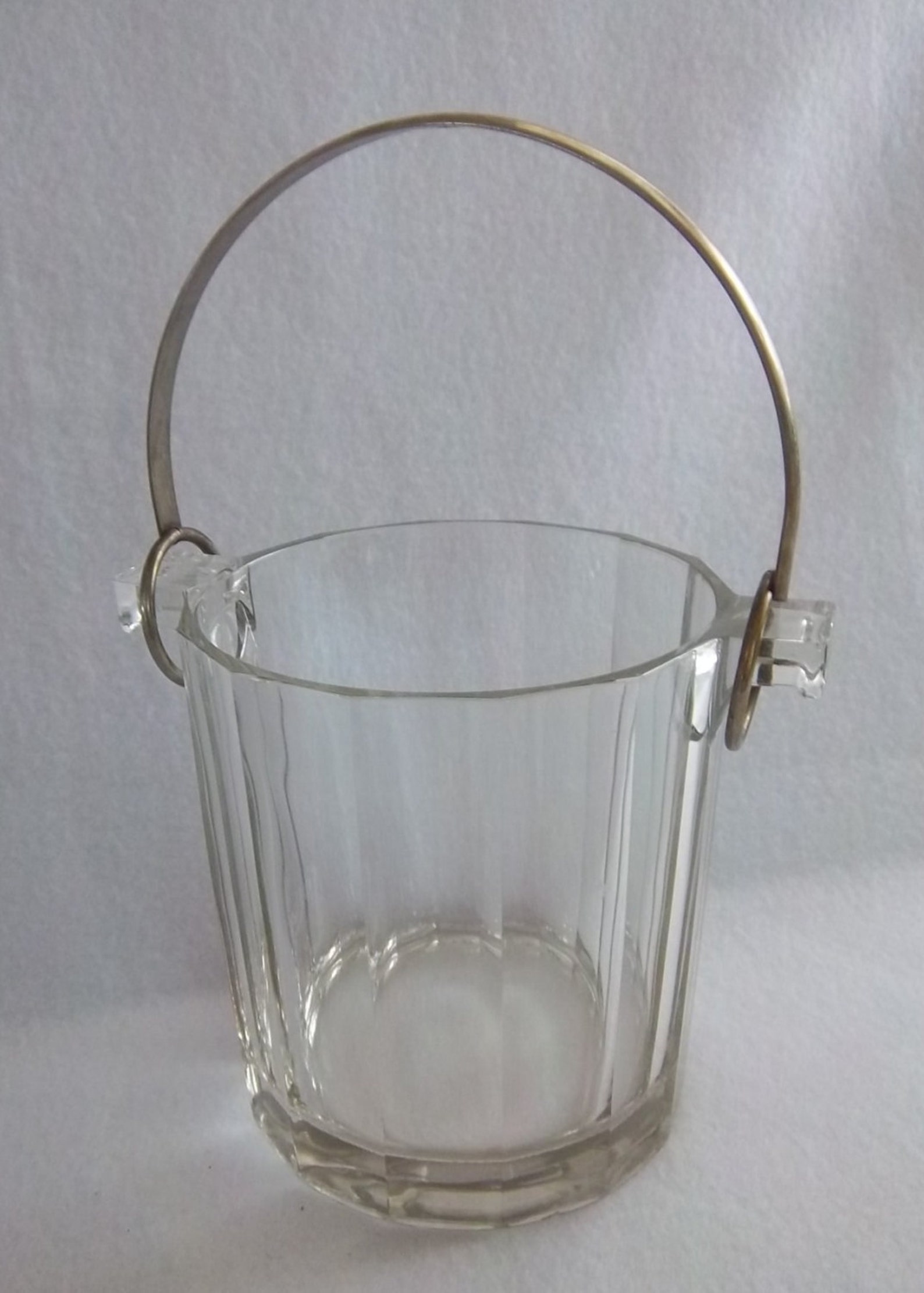 Crystal Clear Thick Glass Ice Bucket | Etsy