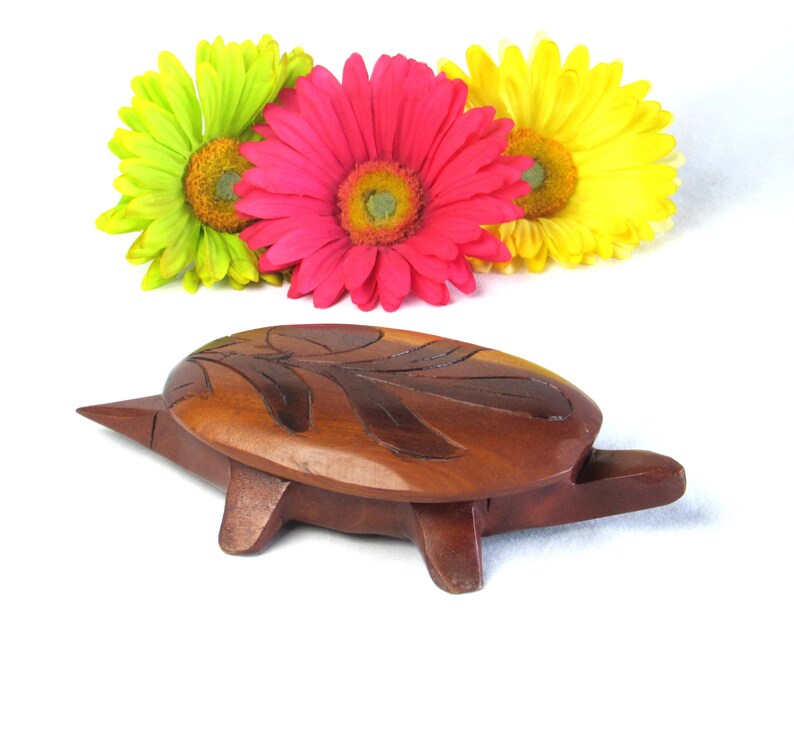 Hand Carved Turtle Trinket Box Figurine Jewelry Box - Etsy