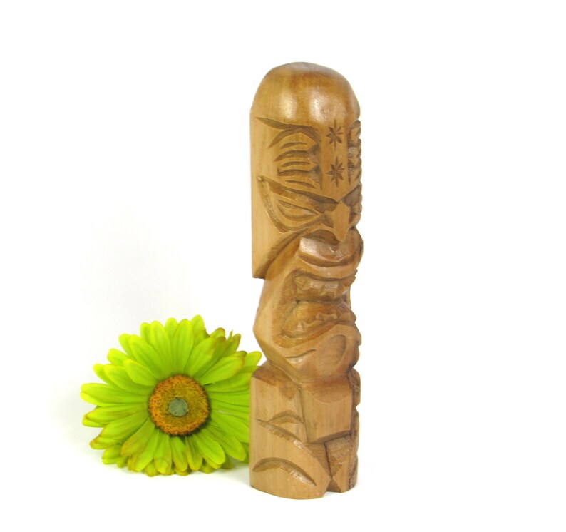 Hand Carved Ku God of Strength and Good Luck Wooden Tiki God | Etsy