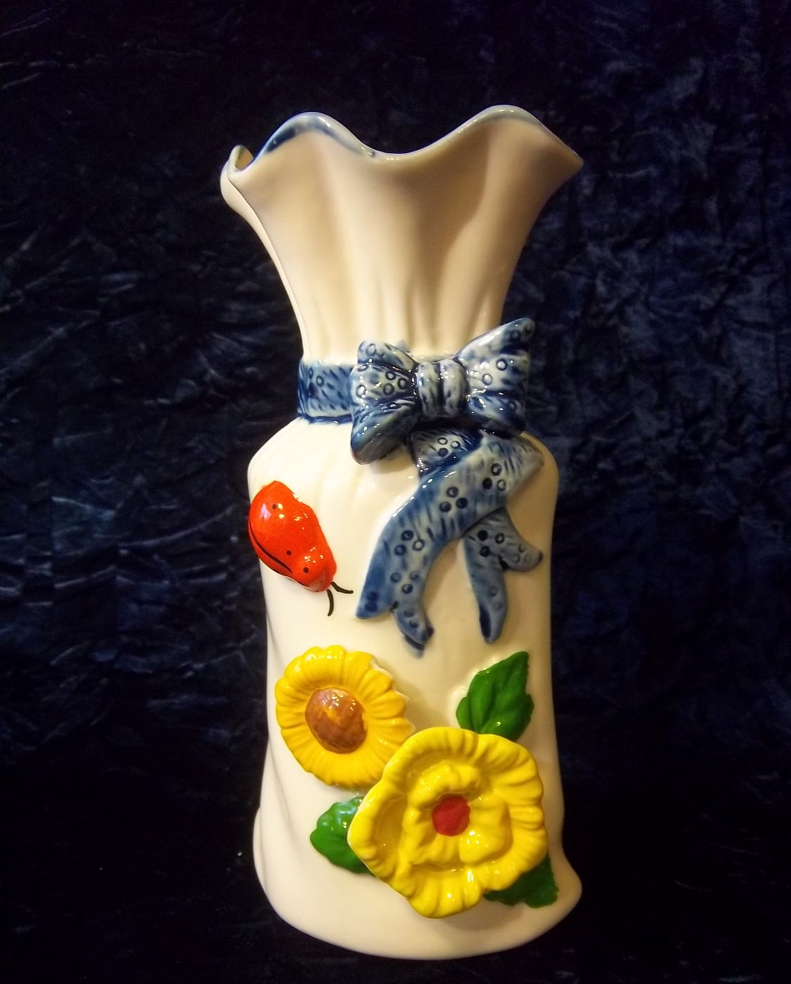 Happy Raised Relief Ladybug Vase - Etsy