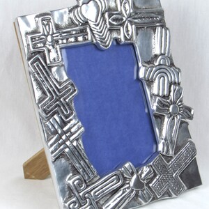 Silver Metal Raised Relief Crosses Frame - Historical Religious Art ...