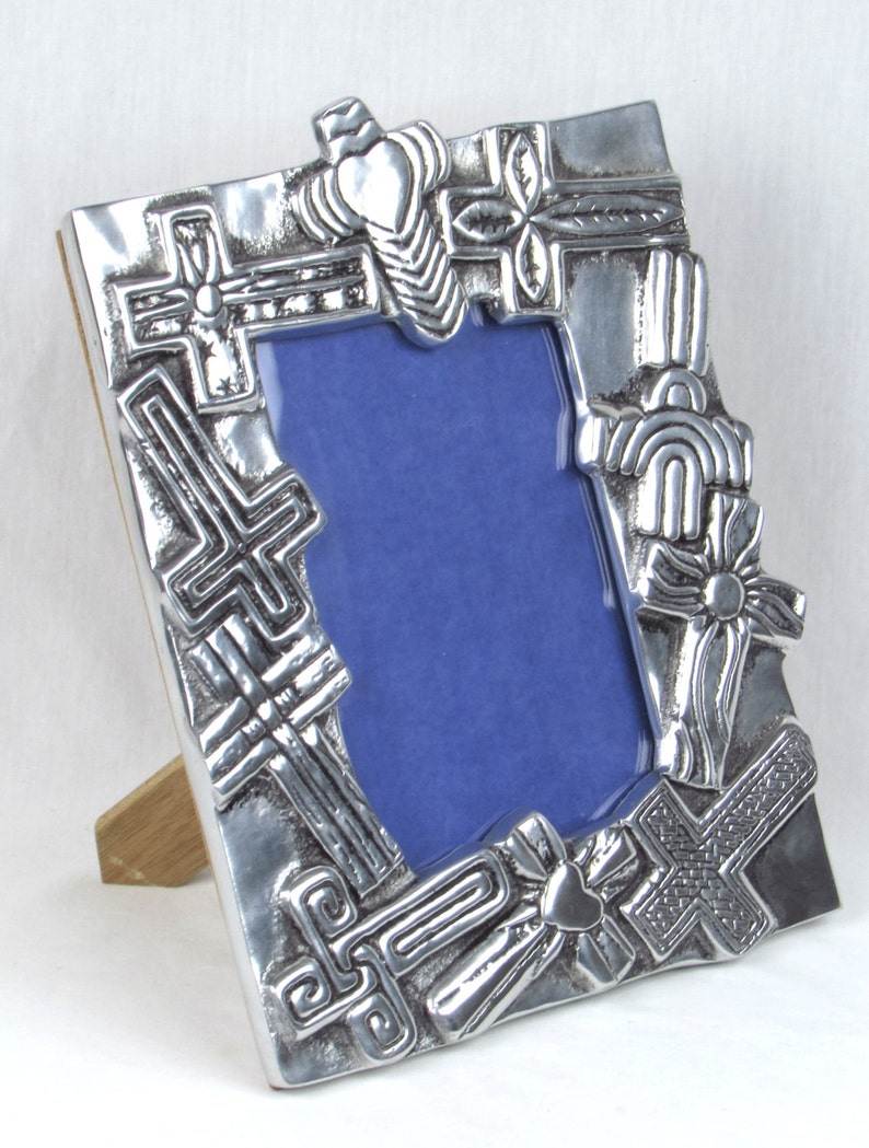 Silver Metal Raised Relief Crosses Frame Historical | Etsy